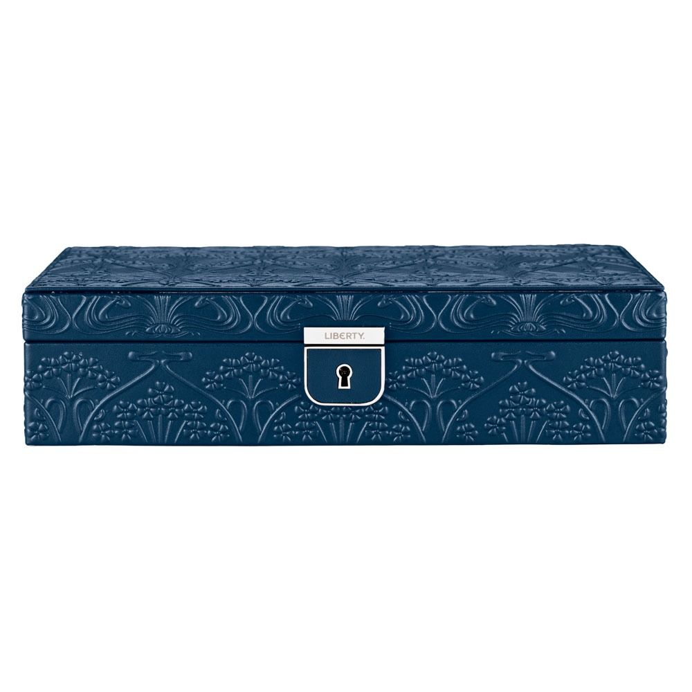 WOLF X LIBERTY All Over Ianthe Medium Jewelry Box - Navy 381117 – Time ...