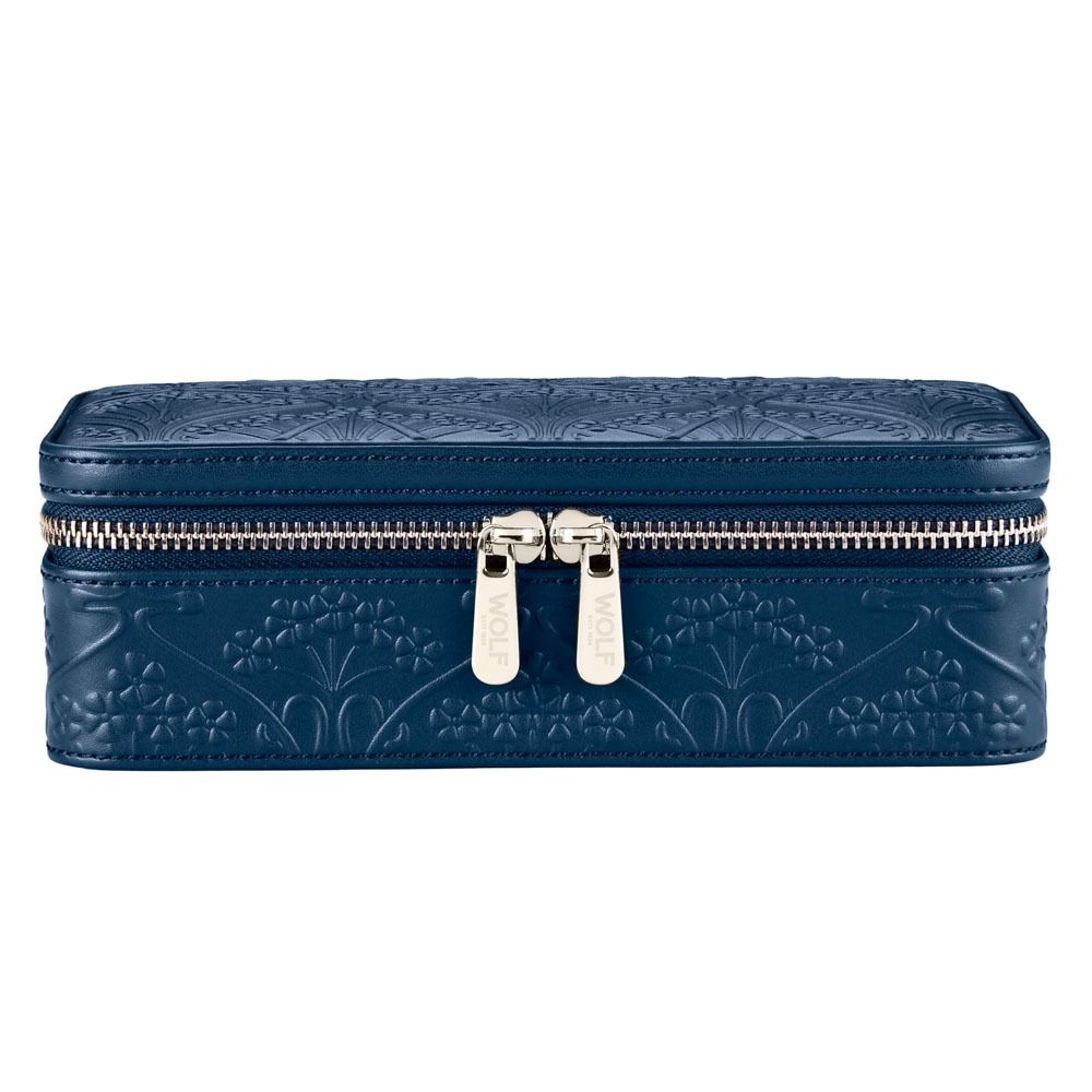 WOLF X LIBERTY All Over Ianthe Medium Jewelry Zip Case - Navy 381217 ...