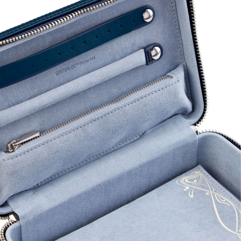 WOLF X LIBERTY All Over Ianthe Medium Jewelry Zip Case - Navy 381217 ...