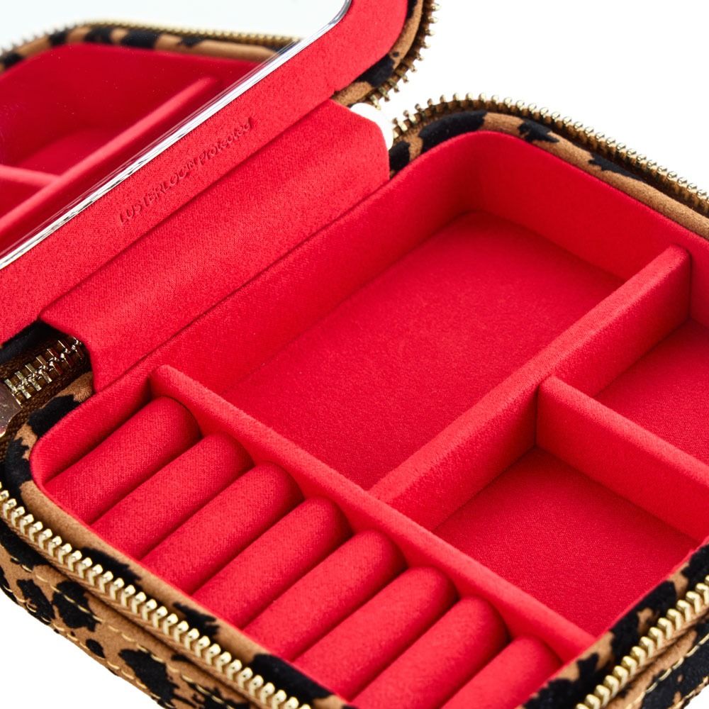 WOLF Savanna Leopard Print Jewelry Zip Case Tan/Black 395011 – Time ...