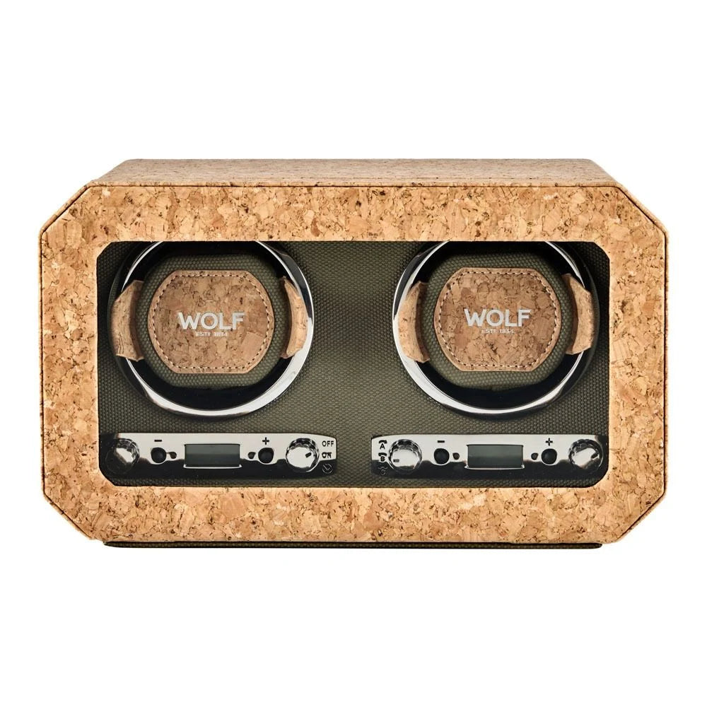 WOLF Cortica Double Watch Winder Cork 668461 – Time Machine Plus