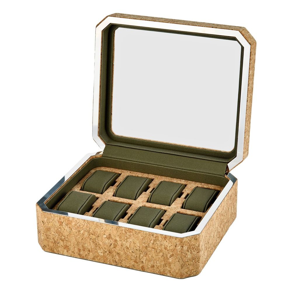 WOLF Cortica 8 Piece Watch Box Cork 668561 – Time Machine Plus