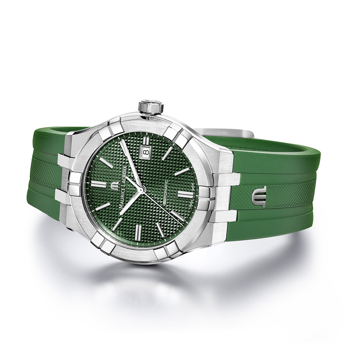 Maurice Lacroix AIKON Automatic Date 42mm Green Dial Men's Watch AI600 ...