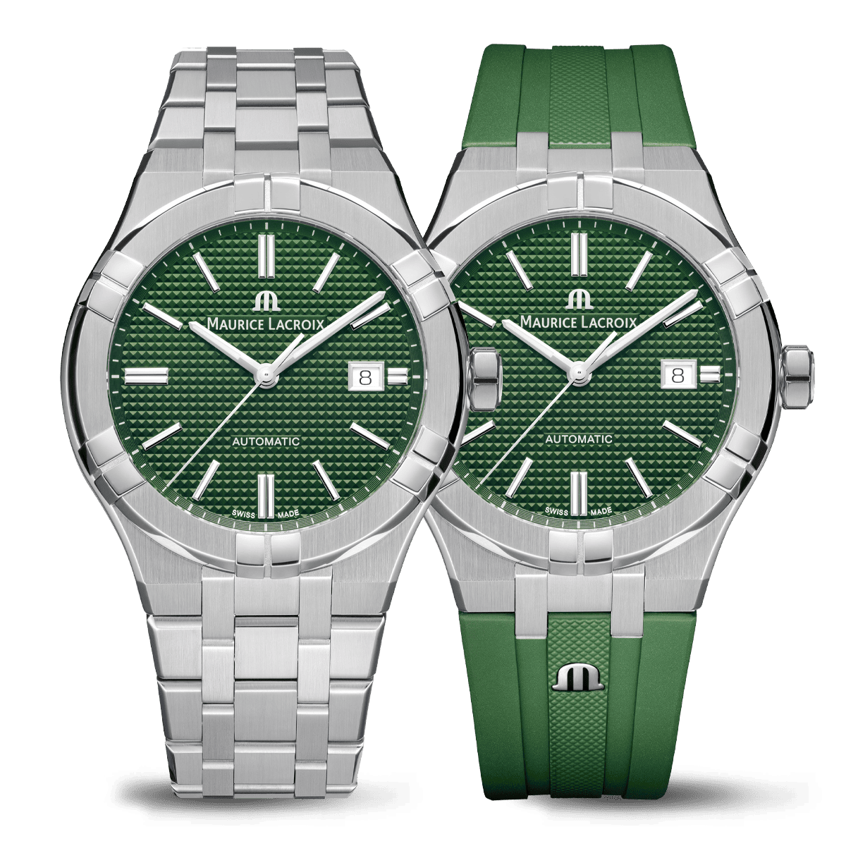 Maurice Lacroix AIKON Automatic Date 42mm Green Dial Men's Watch AI600 ...