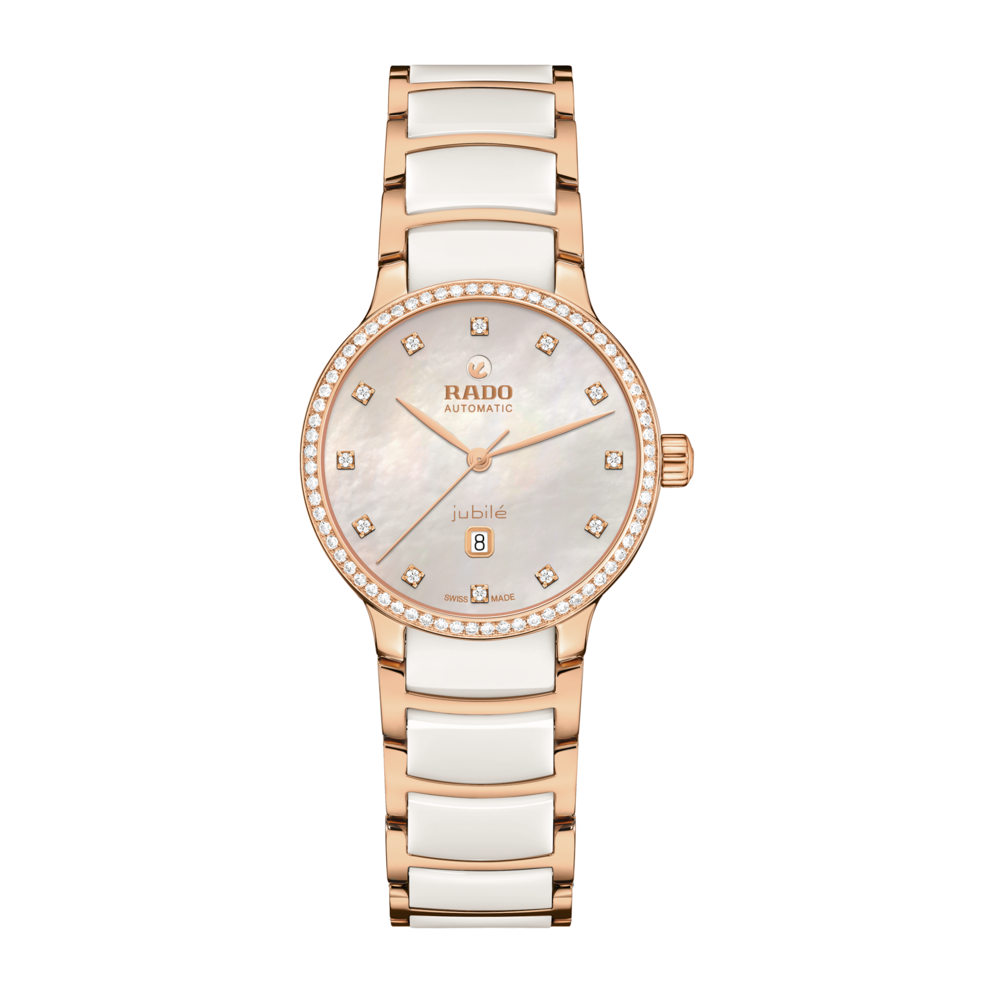 RADO Centrix Automatic Diamonds 30.5mm White Mother of Pearl Dial Wome ...
