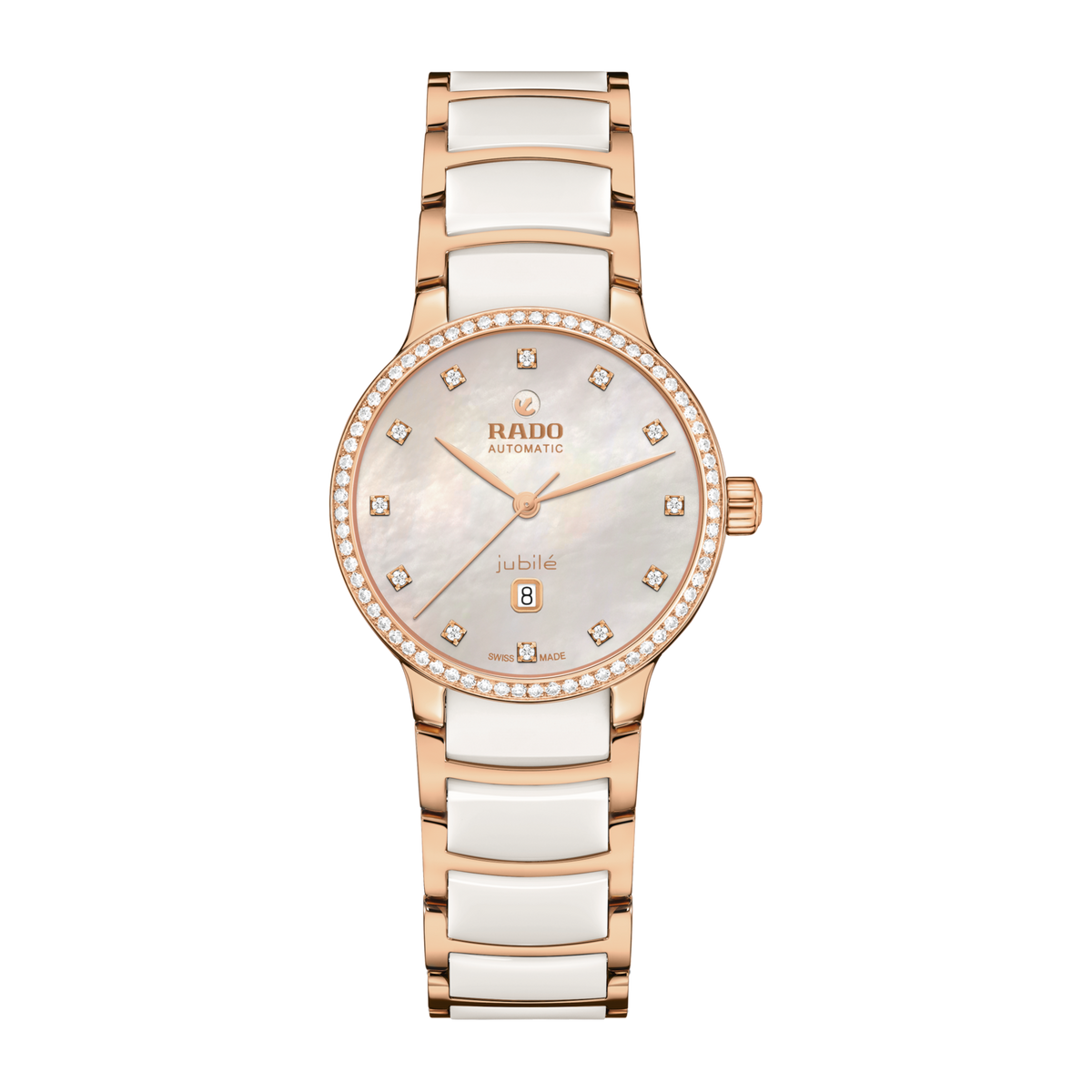 RADO Centrix Automatic Diamonds 30.5mm White Mother of Pearl Dial Wome ...