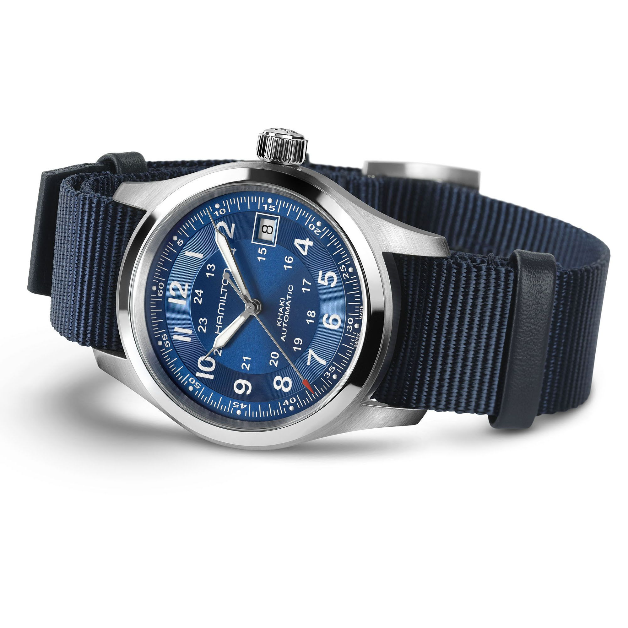 Hamilton Khaki Field Auto 38mm Blue Dial Men's Watch H70455940 – Time ...