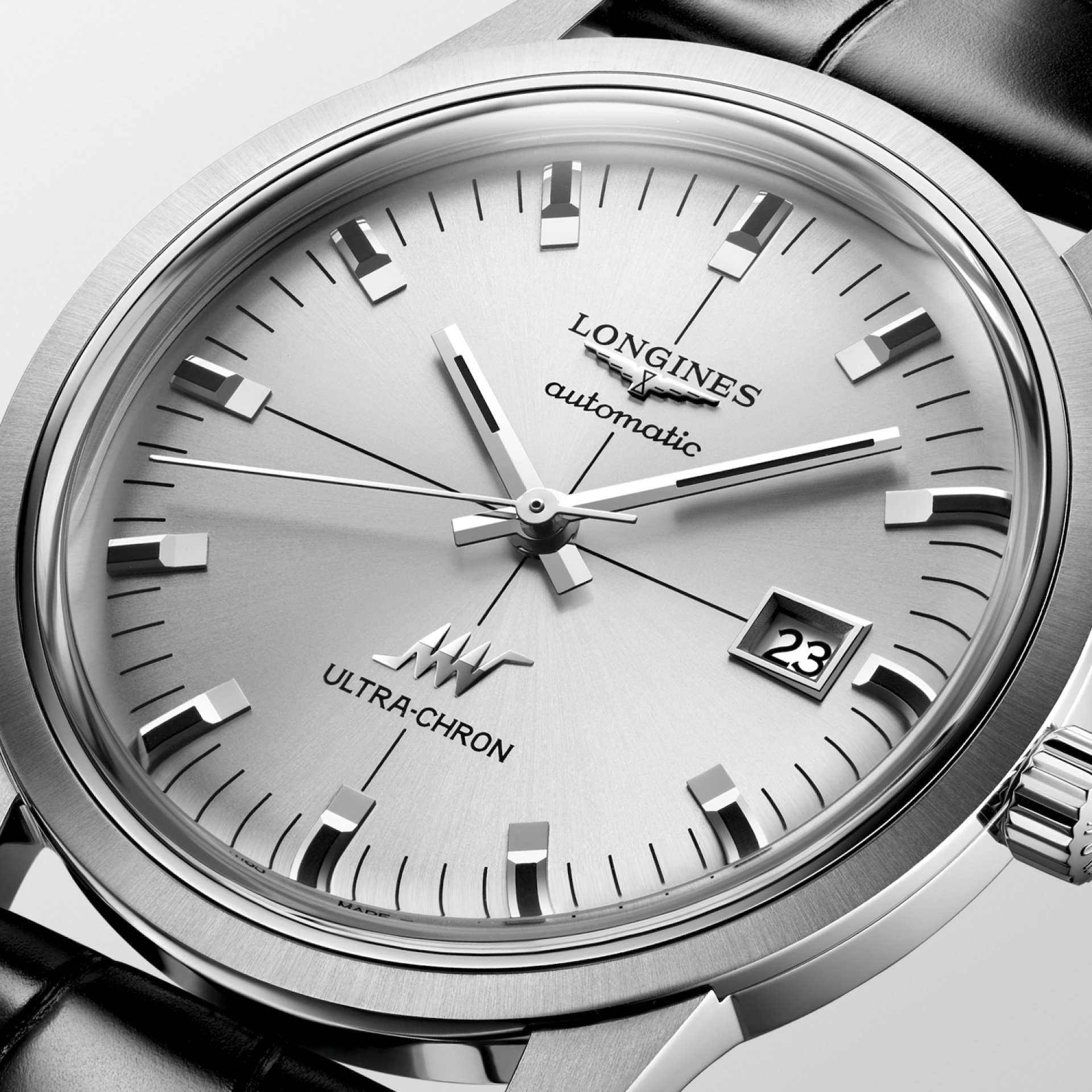 Longines Ultra-Chron Classic 40mm Sunray Silver Men's Watch L29374722 ...