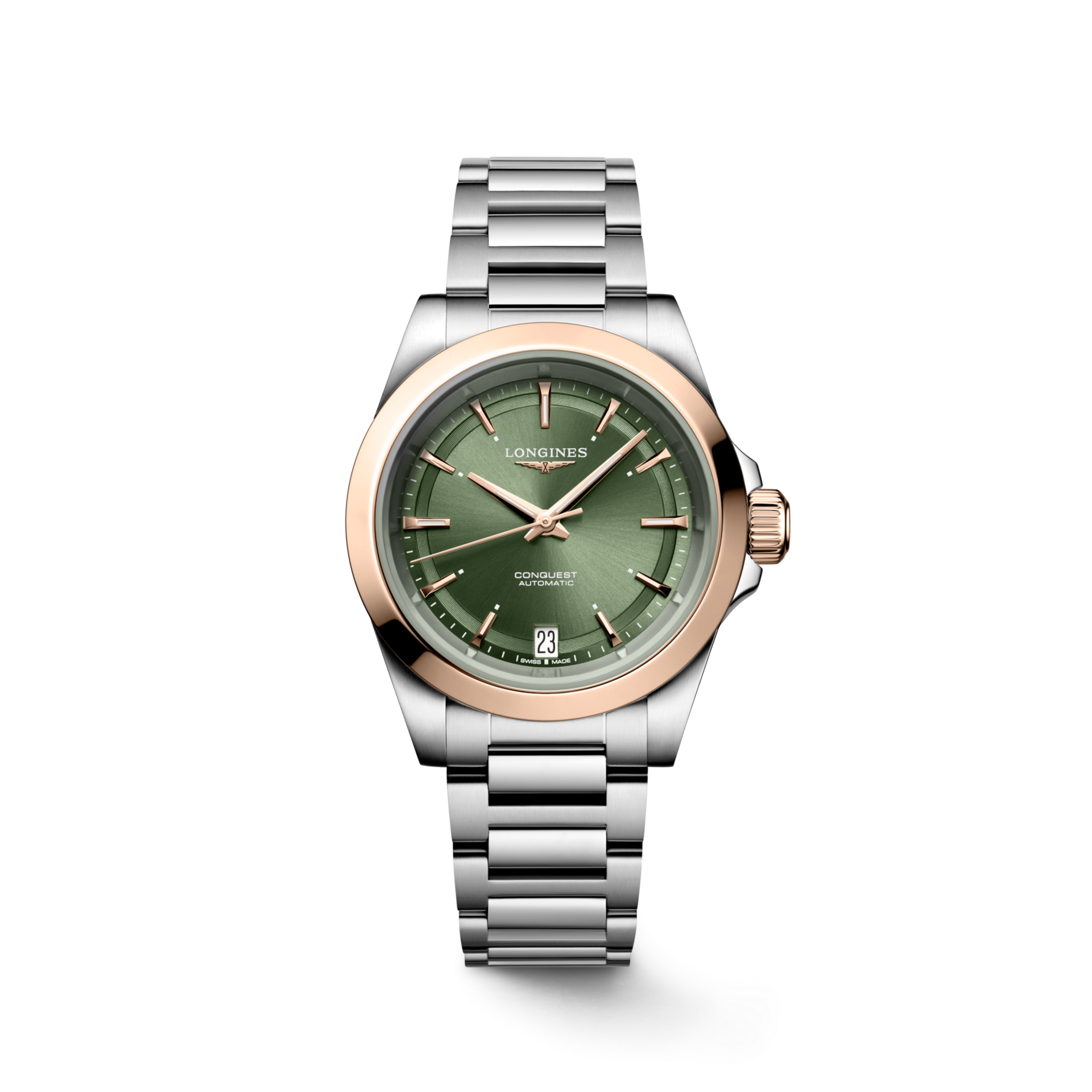Longines Conquest 34mm Sunray Green Dial Women's Watch L34305026 – Time ...