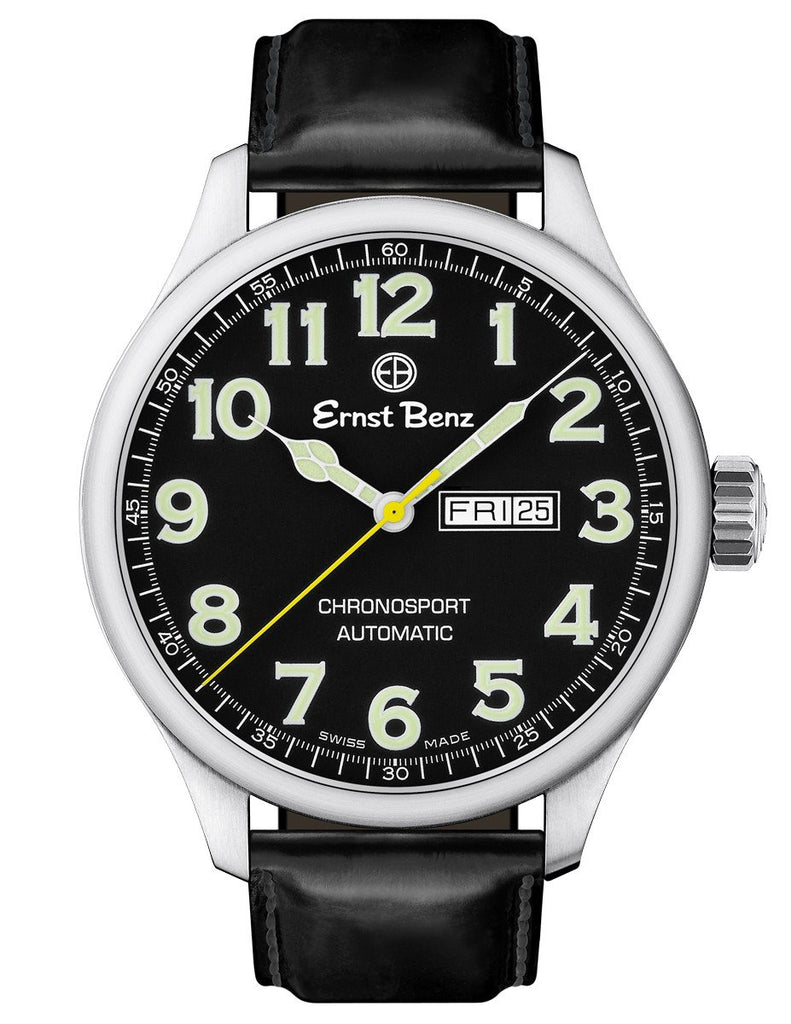 Ernst Benz Chronosport 47mm Black Dial Men's Automatic Watch GC10211 ...